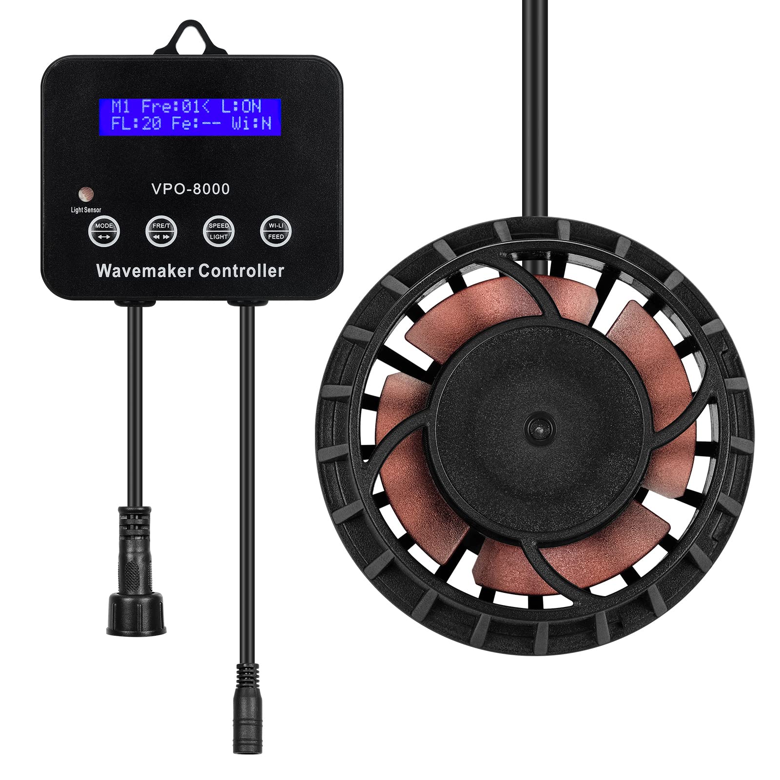 Mua JEREPET 2100GPH Aquarium Wave Maker with Controller Mini DC 24V 12W ...