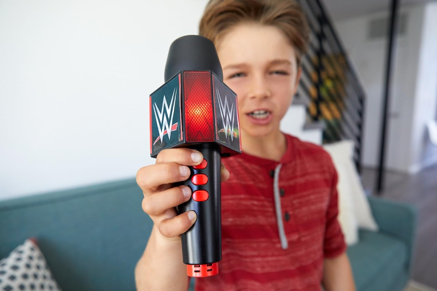 WWE MATTEL FXR16 Live Action Battle Microphone, Multi-Colour – BigaMart