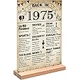 Amazon.com: DARUNAXY 50th Birthday Party Decorations, Vintage Back in 1975 Poster Acrylic Sign ...