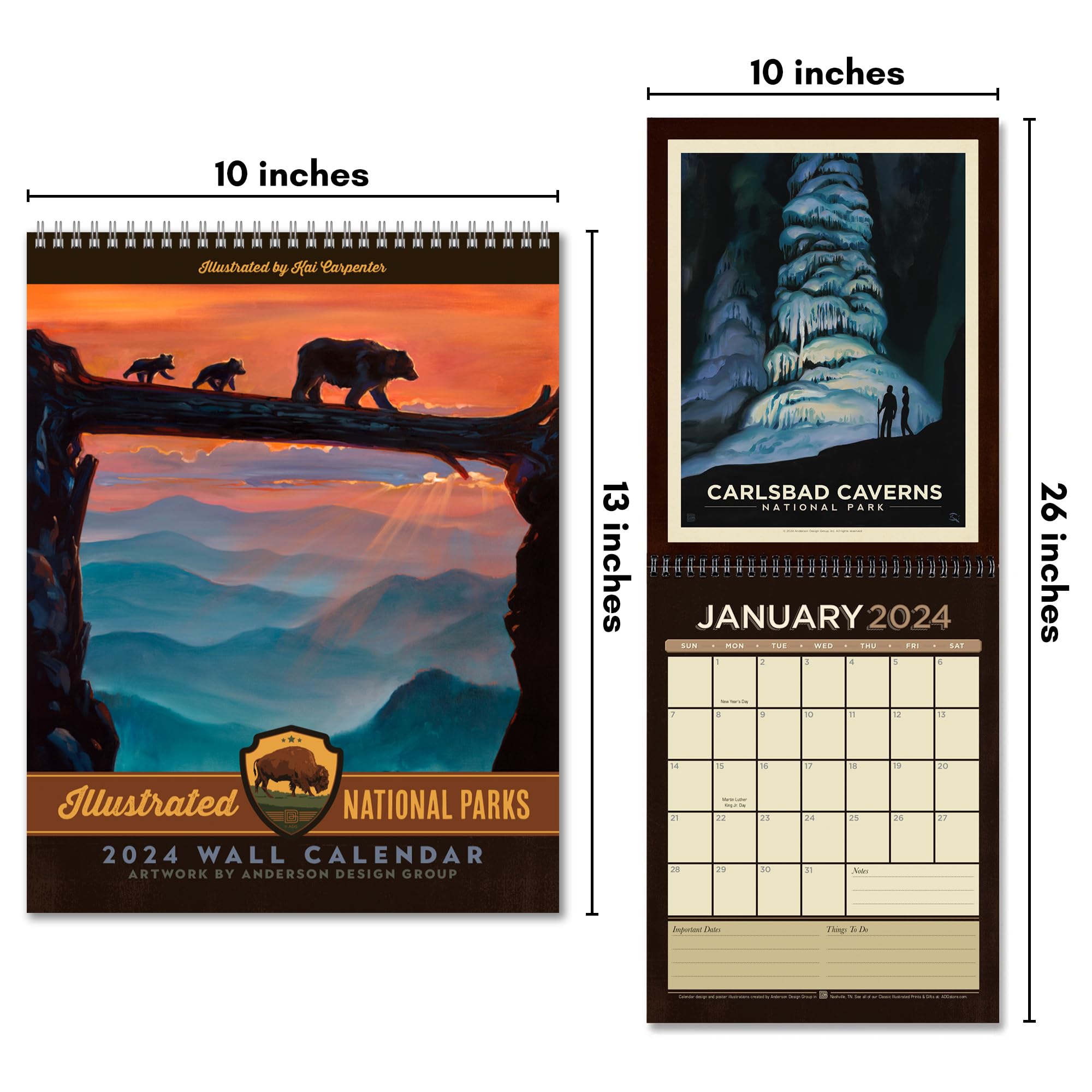 Mua Americanflat 2024 Calendar - National Park Artworks Designed by Kai ...