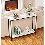 Amazon.com: loglus Console Table for Entryway, Faux Marble MDF Sofa ...