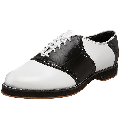 Saddle Shoes: Black & White Saddle Oxford Shoes