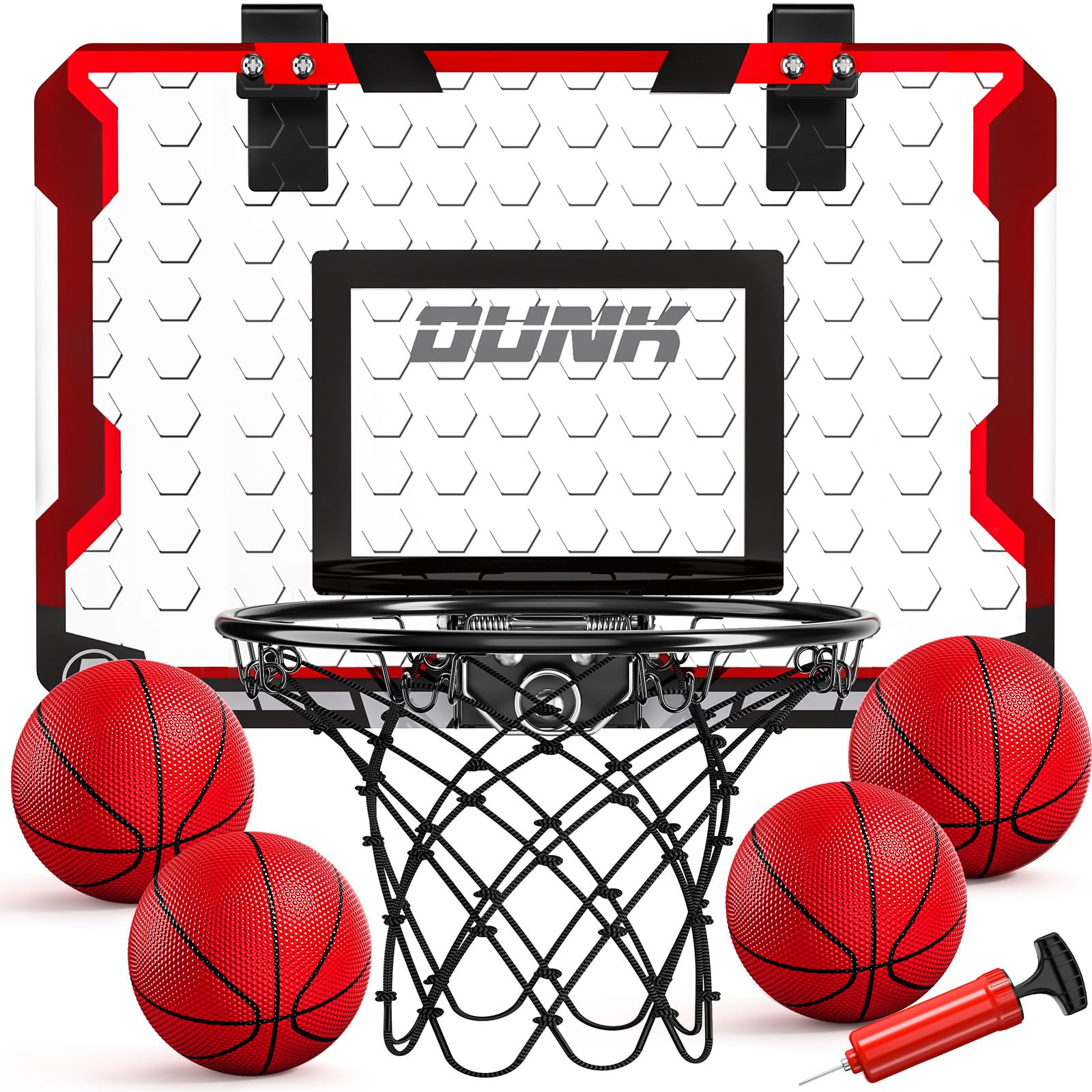 TEMI Basketball Hoop Indoor, Mini Basketball Hoop with 4 Balls, Over ...