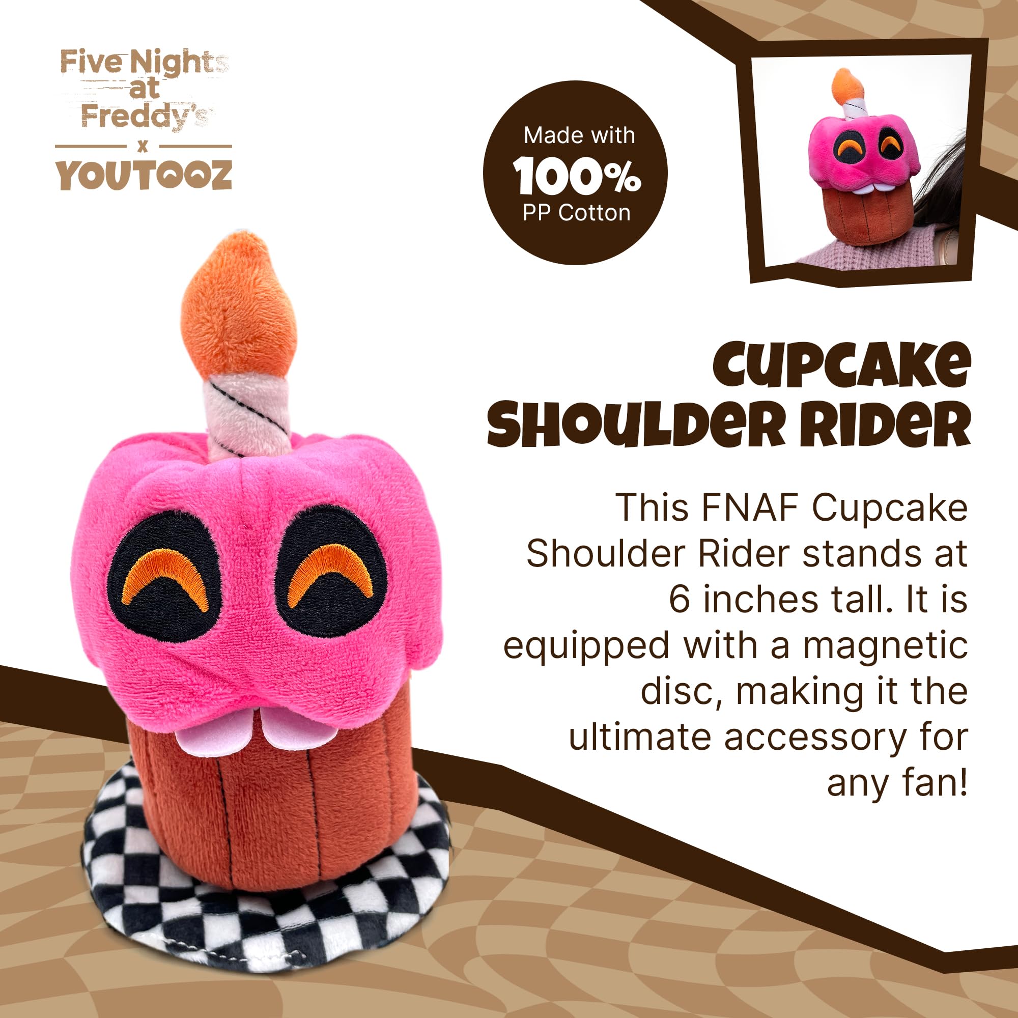 Mua Youtooz FNAF Plushie - Soft Magnetic 6in Cupcake Shoulder Rider ...