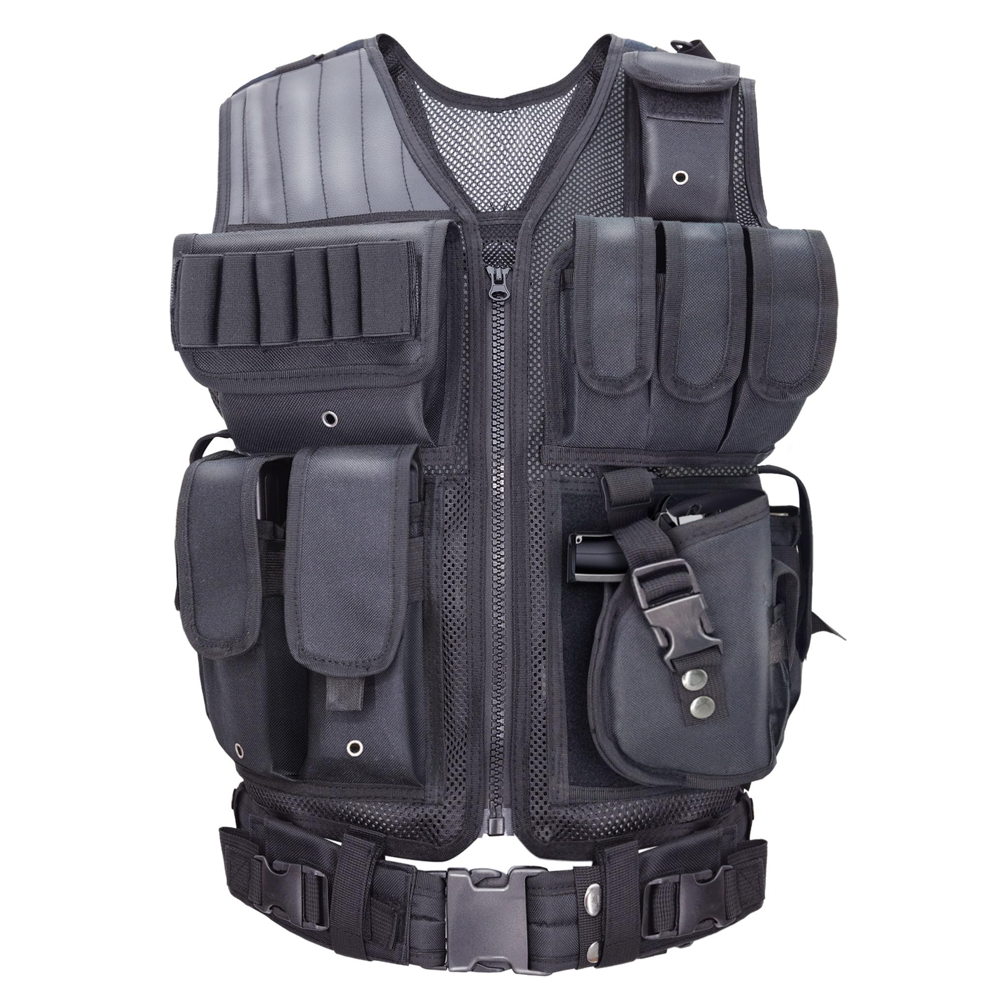 SAMSIER Airsoft Vest Adult Adjustable S-XXXXL, Tactical Vest for Men ...
