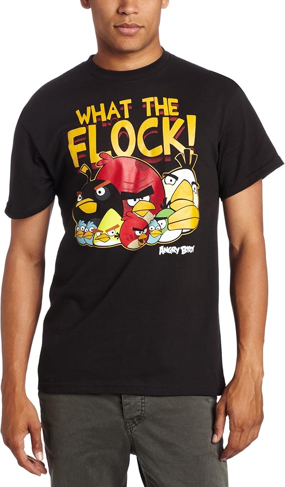 Amazon.com: Angry Birds Men's The Flock T-Shirt: Clothing