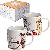 Amazon.com: SPOTTED DOG GIFT COMPANY Dog Coffee Mug Set, Cute Mugs 12 ...
