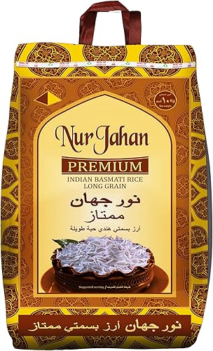Nur Jahan Indian Premium Long Grain Basmati Rice 10 kg price in Saudi ...
