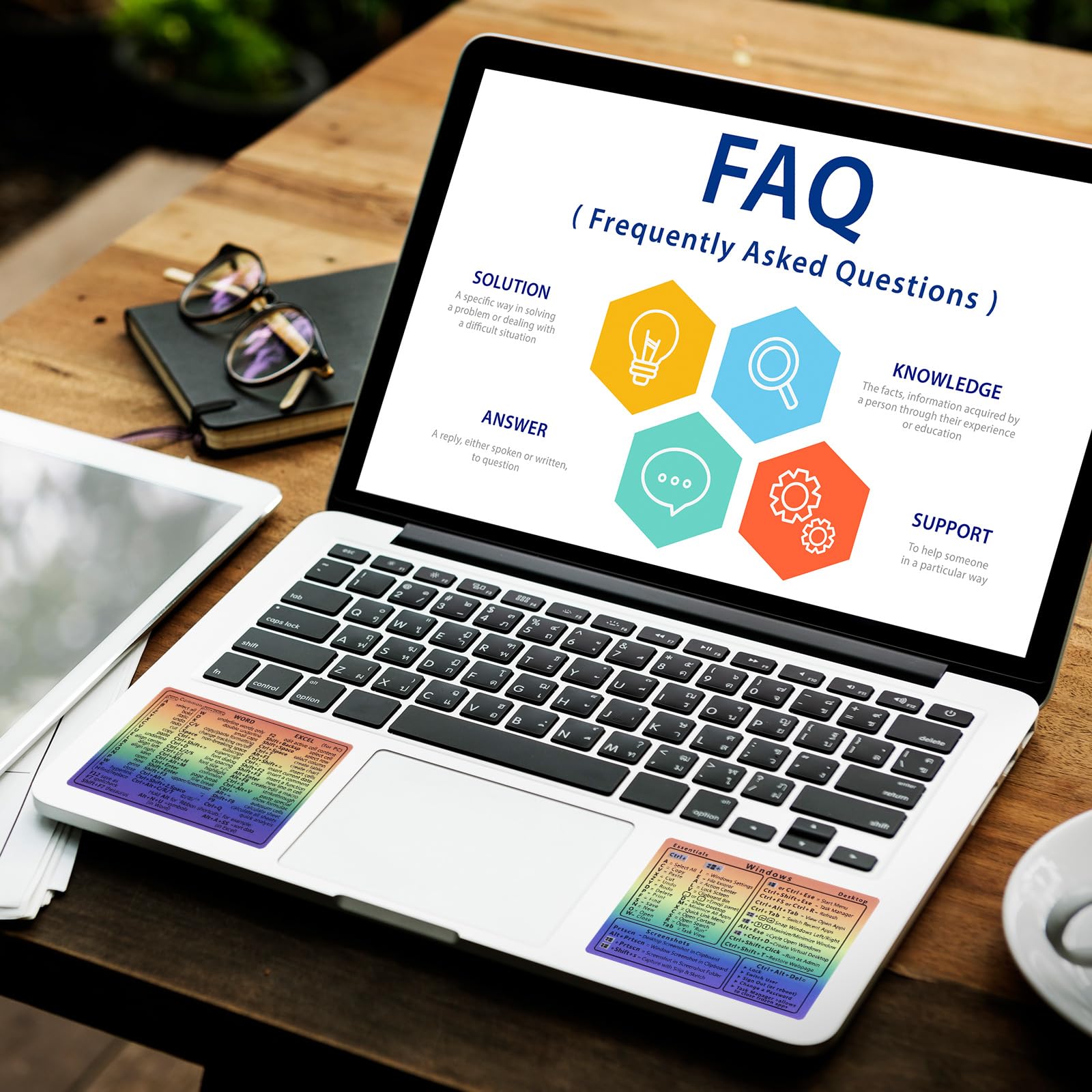 Mua GEEHUA 2 Pcs Laptop Shortcuts Stickers, Word/Excel Quick Reference ...