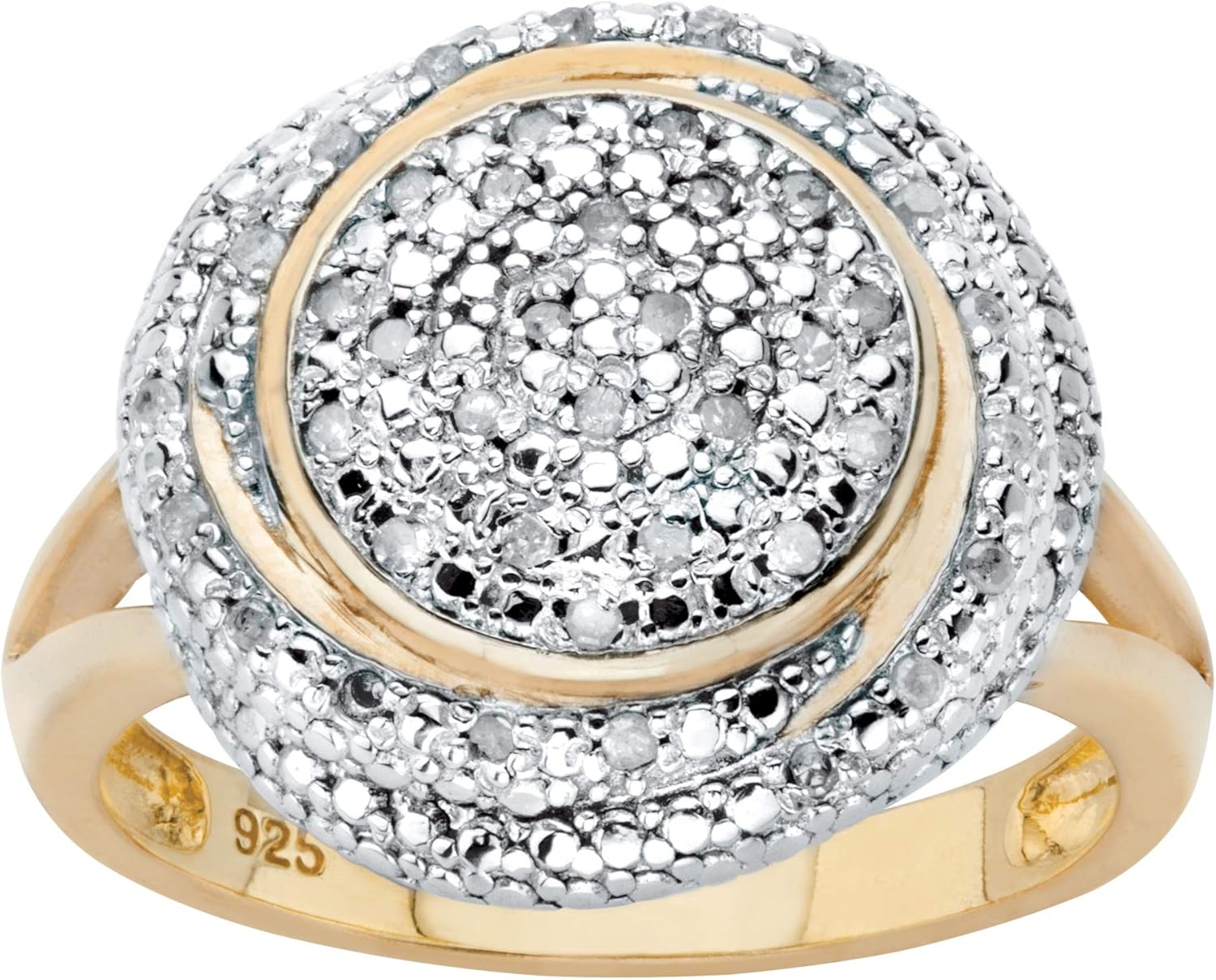 18K Gold Over Sterling Silver Diamond Cluster Swirl Engagement Ring 1 18k-gold-over-sterling-silver-diamond-cluster-swirl-engagement-ring-1