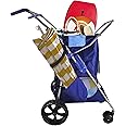 Amazon.com: RollX Foldable Storage Wagon Beach Cart (Black Wheels ...