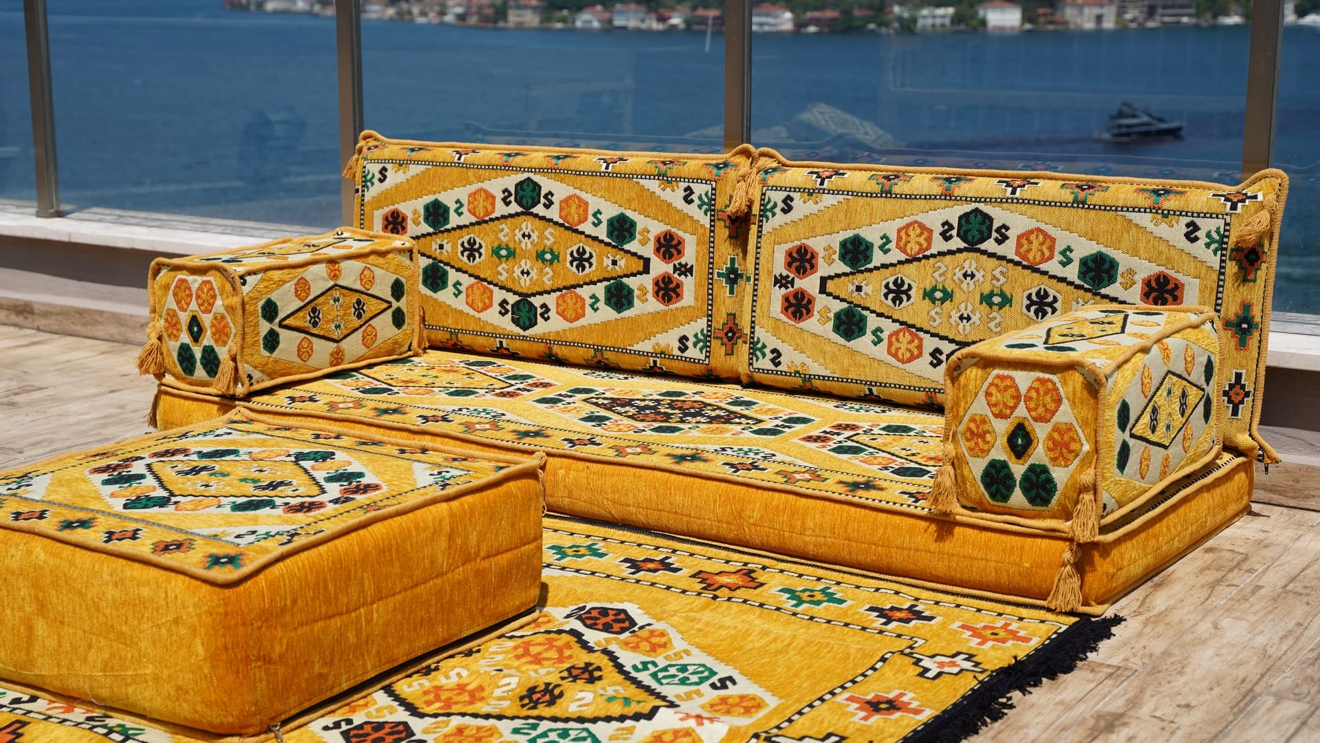 Arabic Floor Sofa Seating, Arabic Jalsa, Sectional Sofa, Floor Cushions, Oriental Sofa, Loveseat ...
