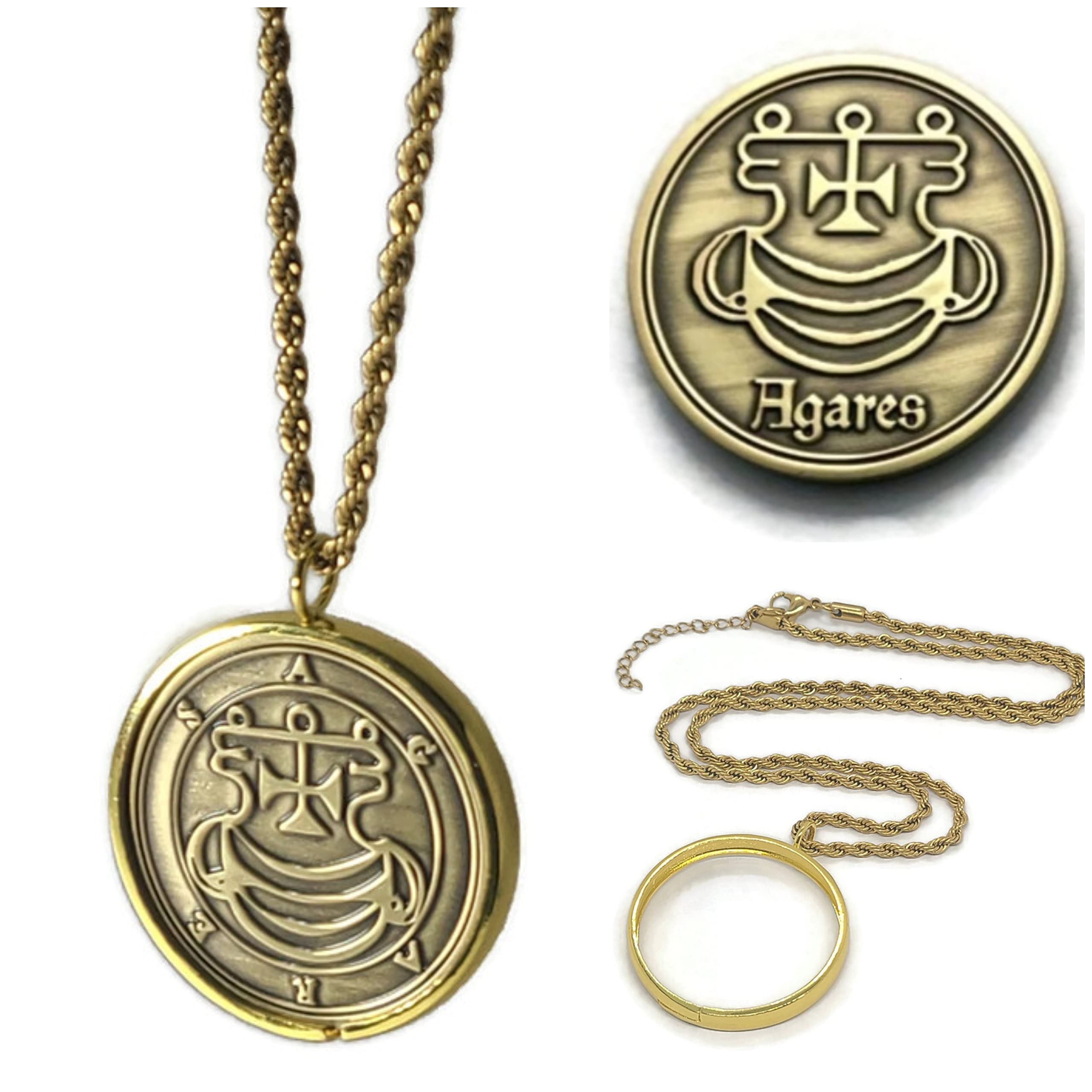 AGARES Agreas Aguares Demon Sigil Ars Goetia King Solomon Coin Seal ...
