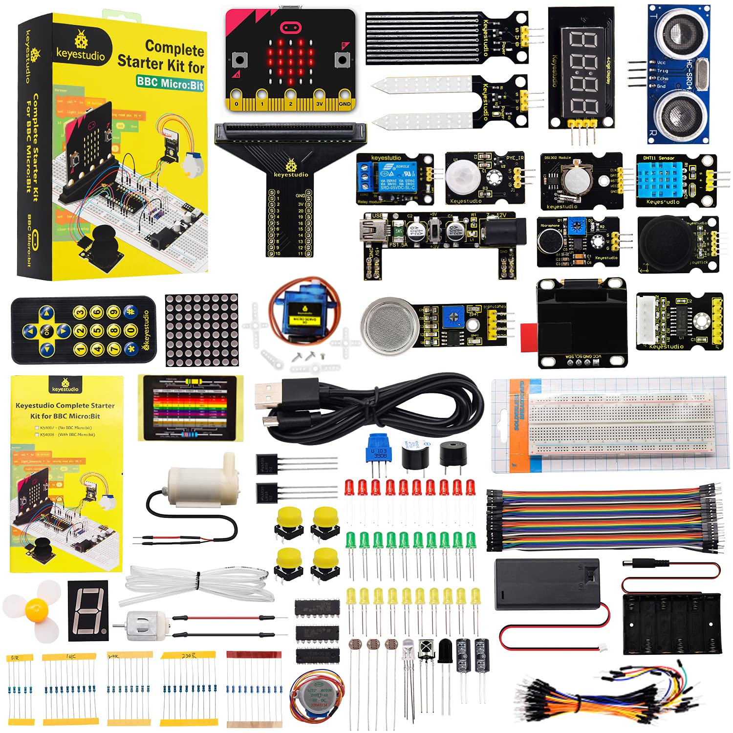 Buy KEYESTUDIO Complete Starter Kit with Micro:bit V2 for BBC Microbit ...