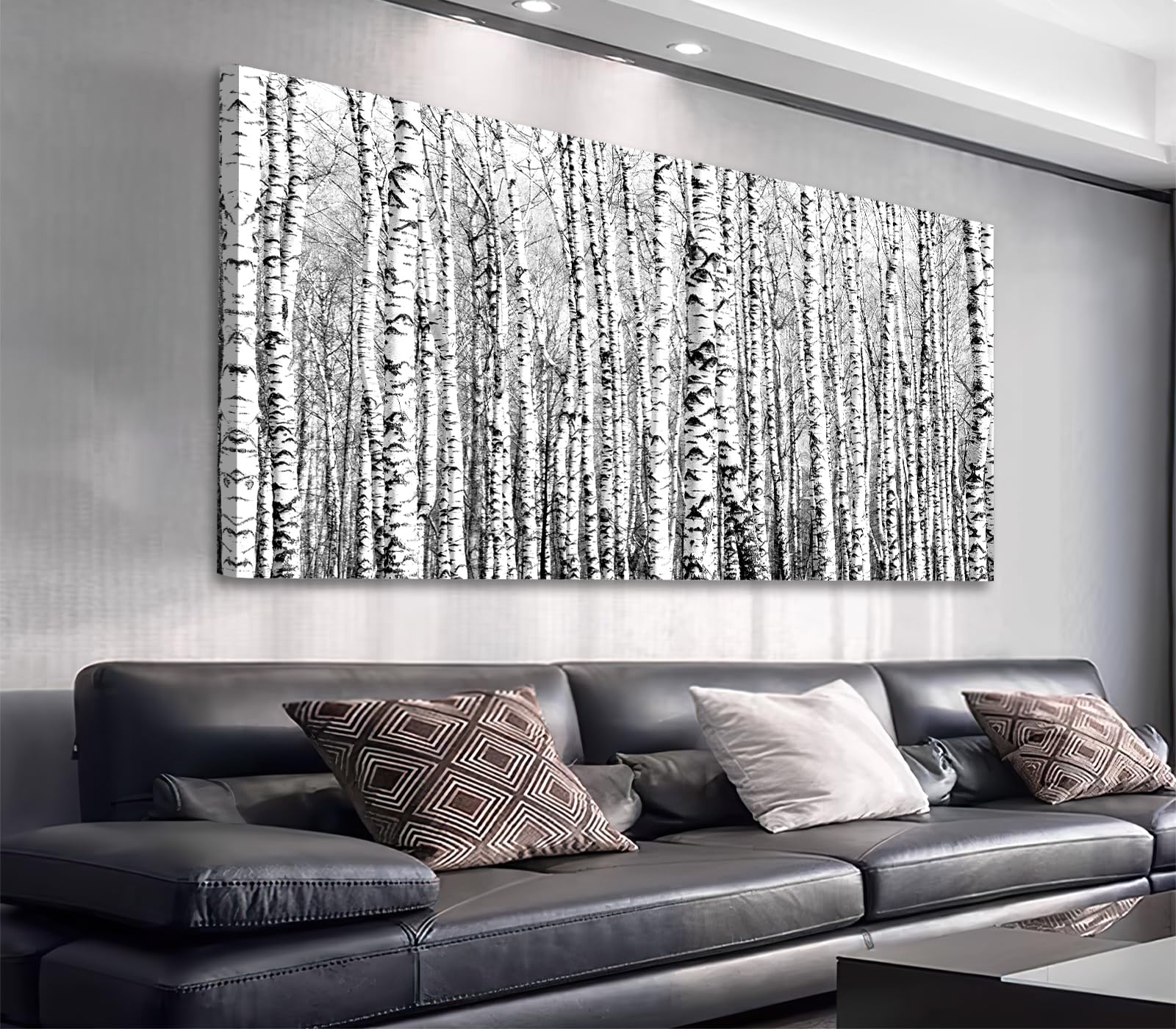 Birch Trees Canvas Wall Art for Living Room Wall Decor Large White ...
