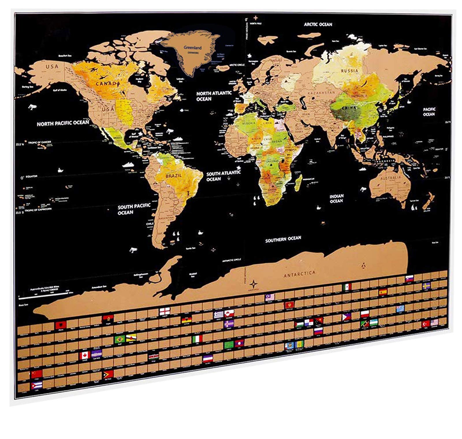 Buy Idefair Scratch Off World Map,Scratchable World Map Poster with ...