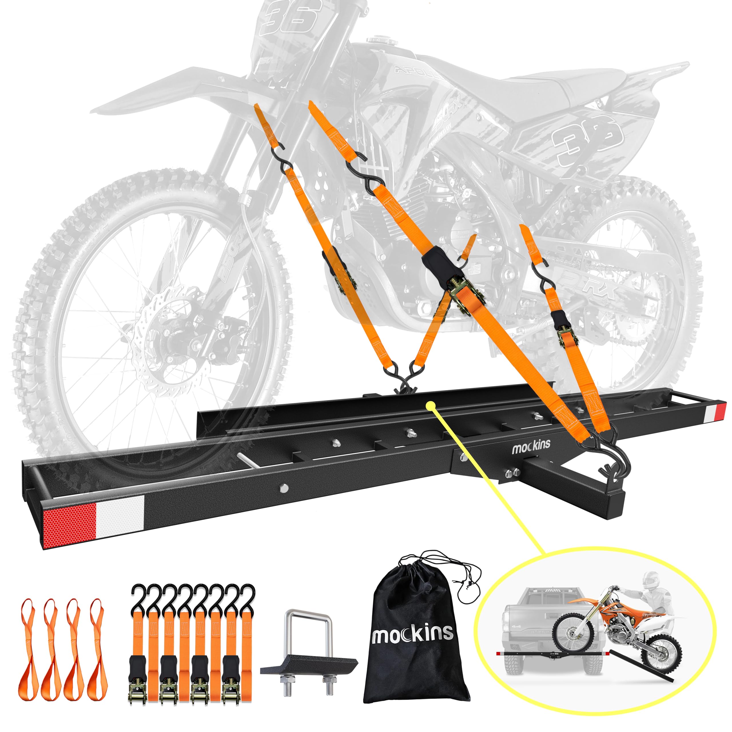 Mua Mockins 500Lbs Cap Anti-Tilt Motorcycle Hitch Carrier w/Ramp | 73 ...