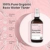 Rose Water Spray for Face & Hair – Pure USDA Organic Rosewater Toner ...