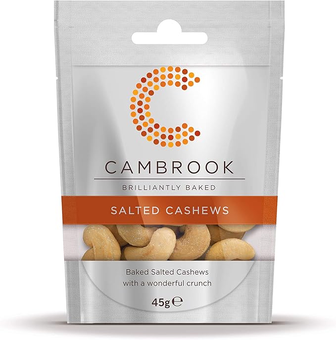 Cambrook Foods Cambrook Baked Salted Cashews, 45gms: Amazon.co.uk: Grocery