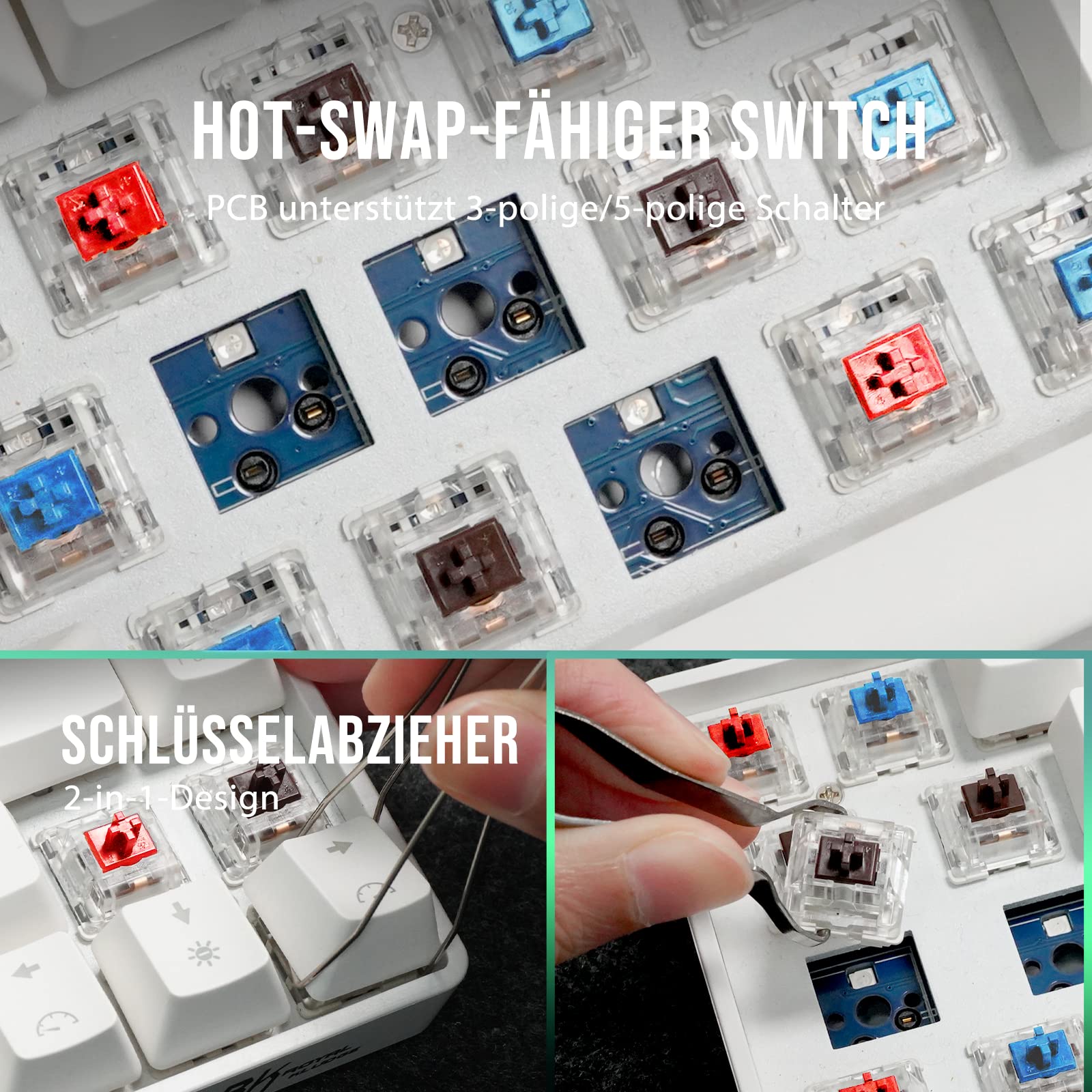 Mua RK ROYAL KLUDGE RK68 Mechanical Gaming Keyboard, Wireless/Wired ...