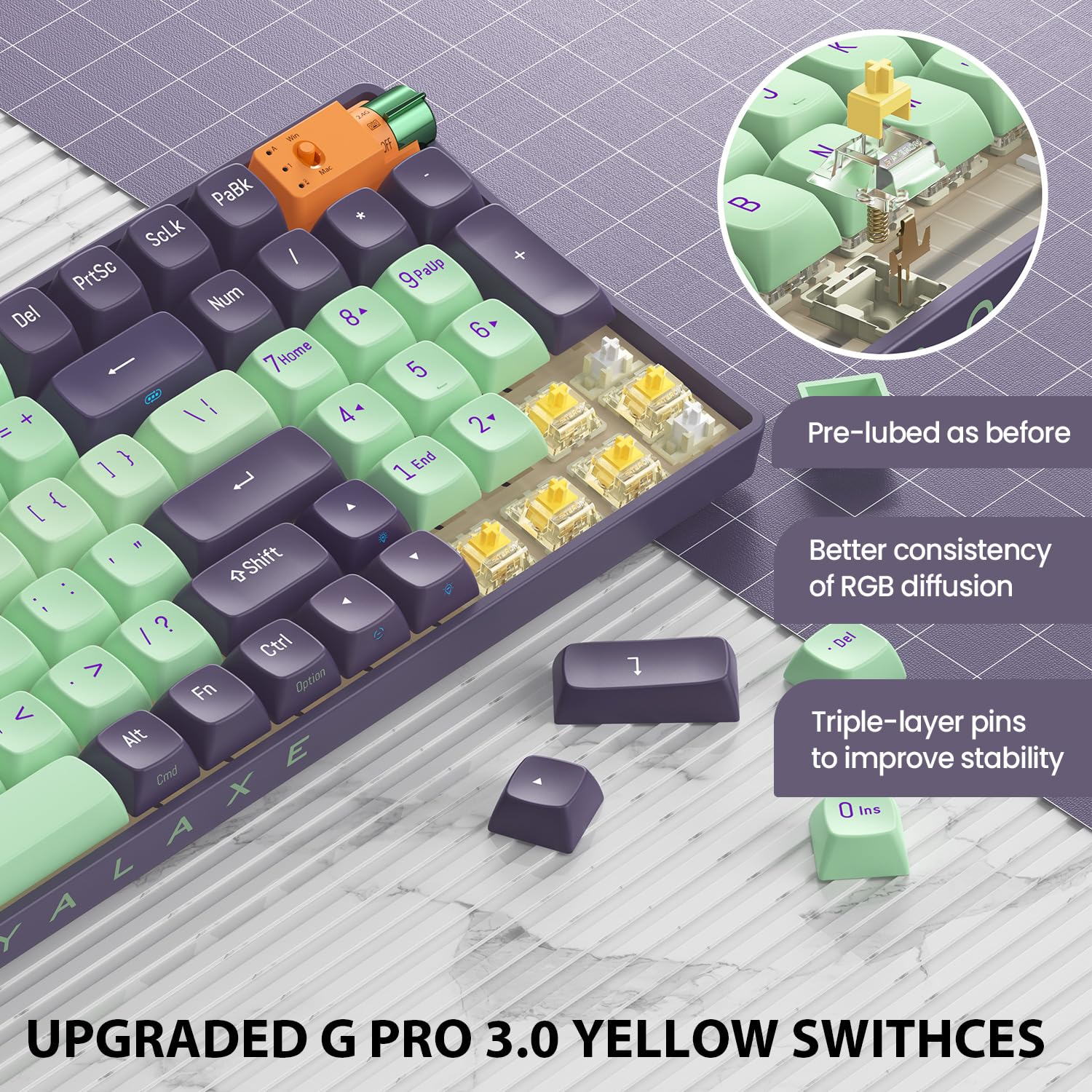 Mua R100 Wireless Mechanical Keyboard, Gateron G Pro 3.0 Yellow Switch ...