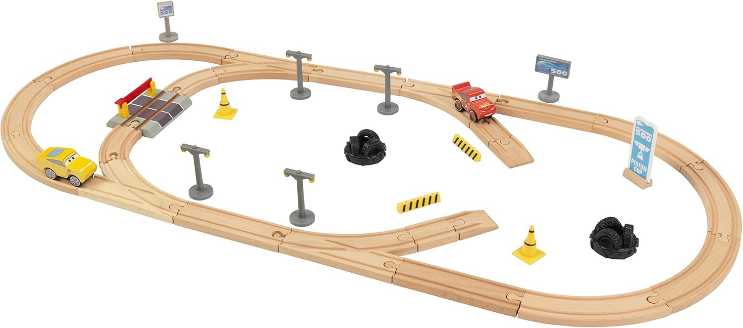 KidKraft 17213 Disney Pixar Cars 3 Build Your Own Wooden Race Track ...