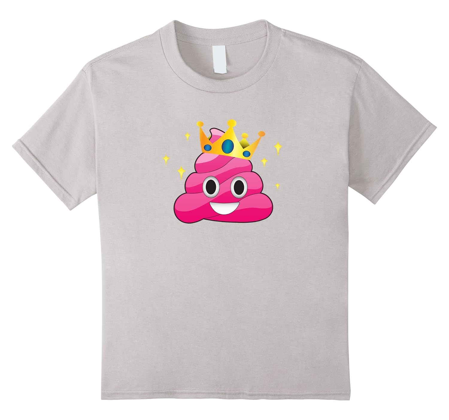 Pink Queen Emoji Poop Funny Princess Crown & Sparkle T Shirt-4LVS