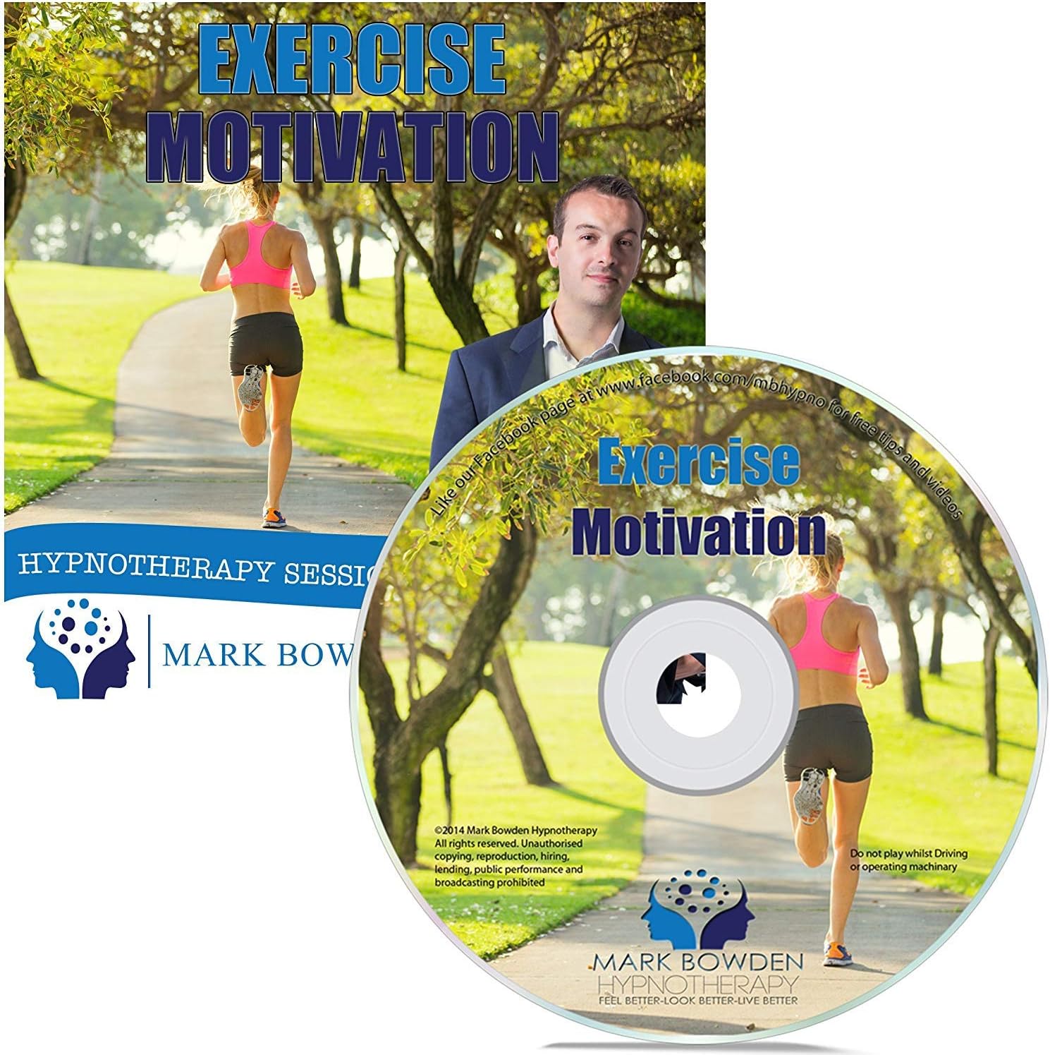 Exercise Motivation Self Hypnosis CD / MP3 & App ( 3 in 1 Purchase) - Hypnotherapy CD to get you ...
