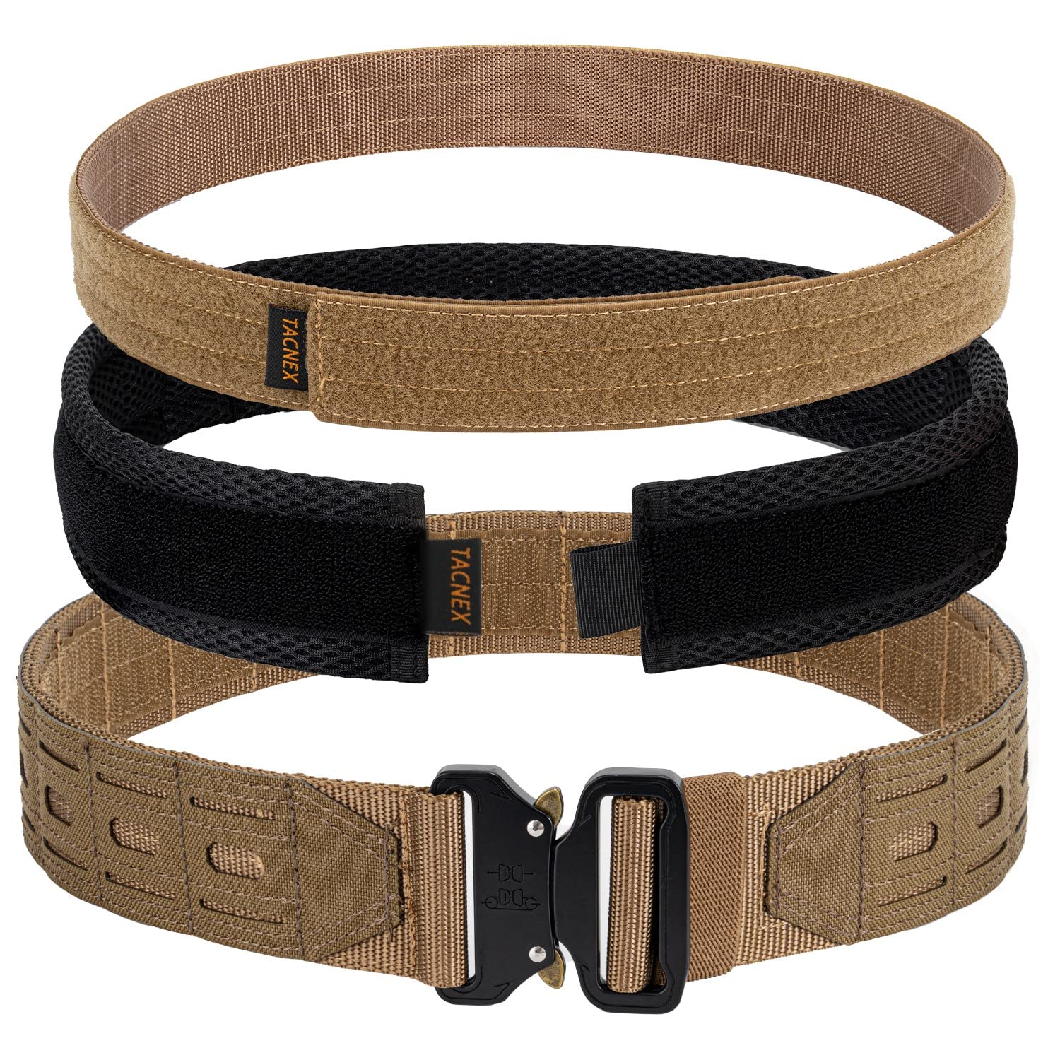 TACNEX Battle Belt MOLLE Combat Belt Tactical Gun Belt Nylon Duty Belt ...