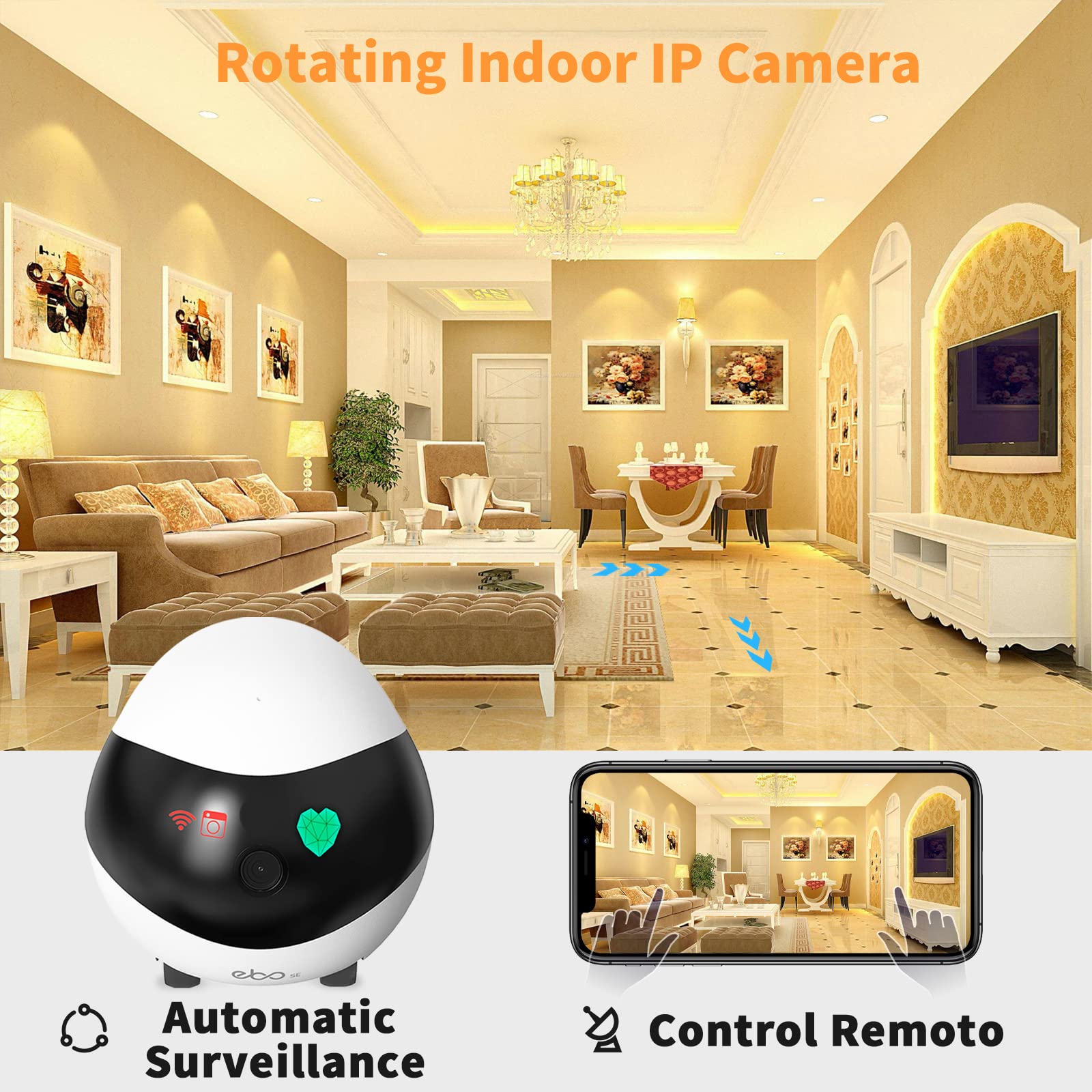Mua Truwelby Enabot Ebo SE Moving Home Security Camera, Indoor Pet ...