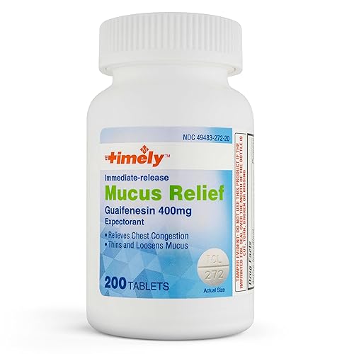 TIME-CAP LABS, INC. Timely Mucus Relief Guaifenesin 400mg 200 Tablets ...