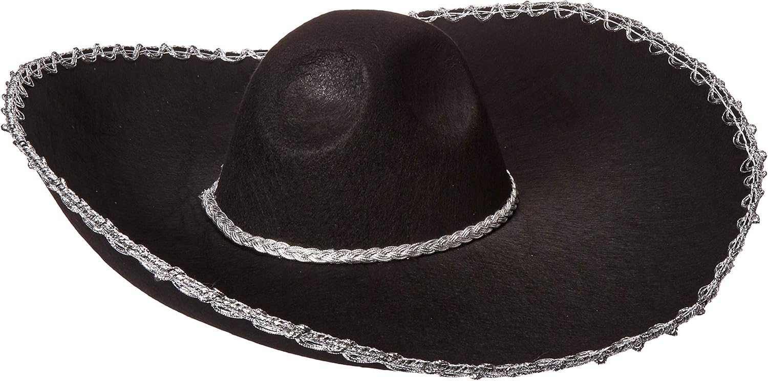 Forum Novelties Men's Adult Oversized Sombrero Costume Hat, Black, One ...