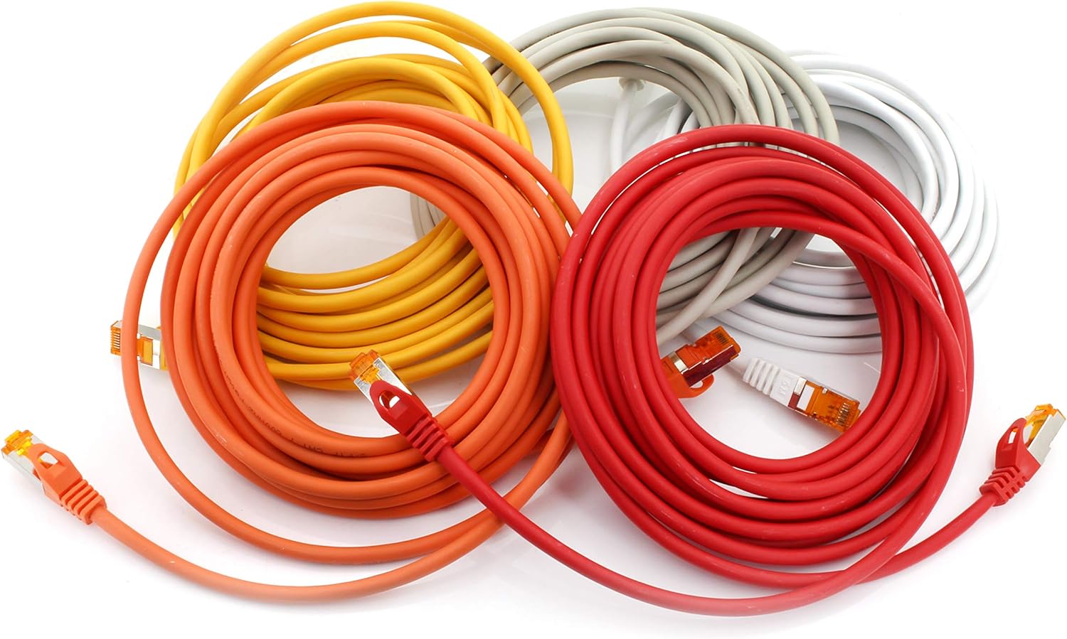 1aTTack Cat.7 ethernet cable 7,5m – 5 Colors Set 01-5 pieces – Cat7 lan ...