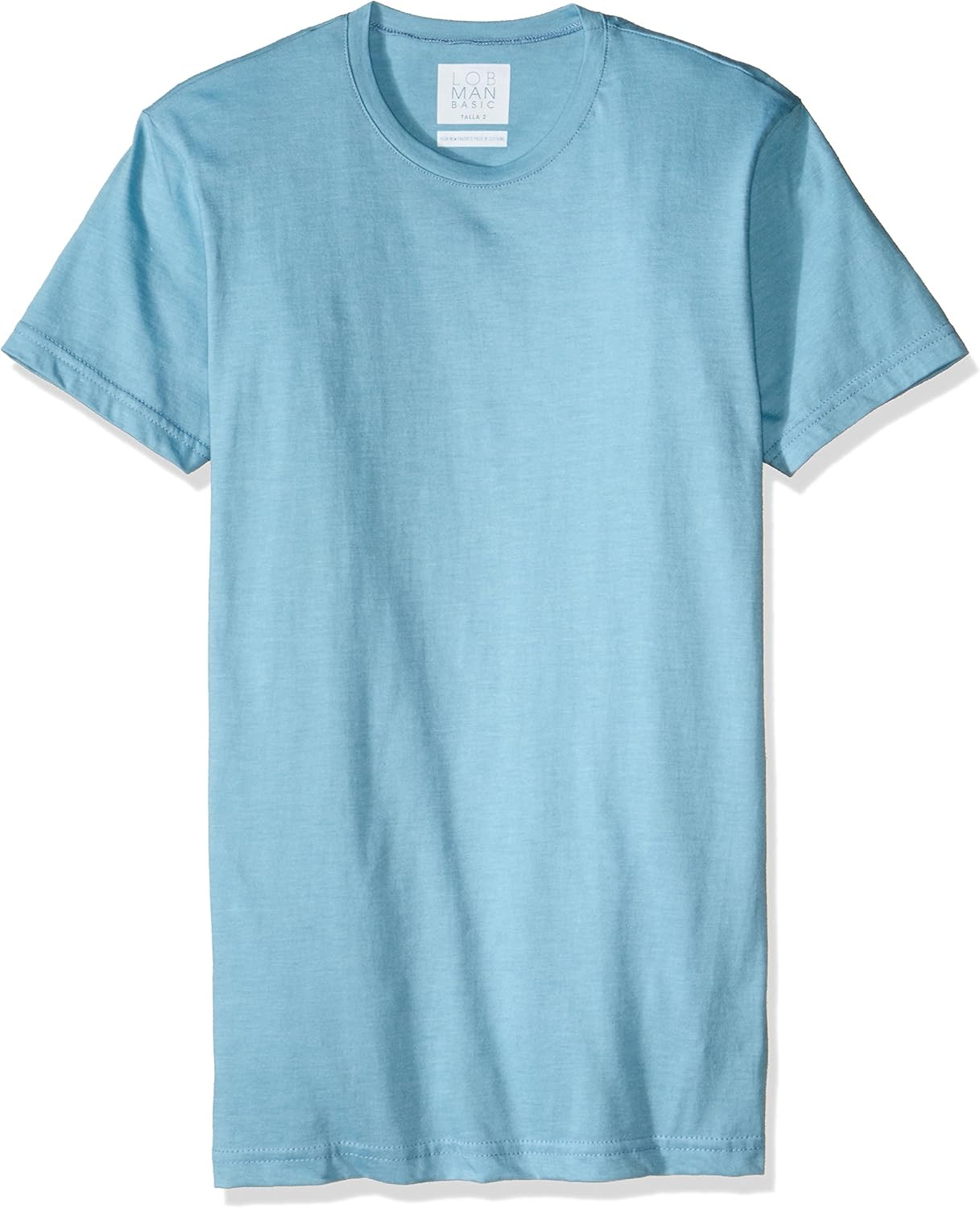 LOB Playera de Manga Corta para Hombre, Azul Cielo, 1: Amazon.com.mx ...