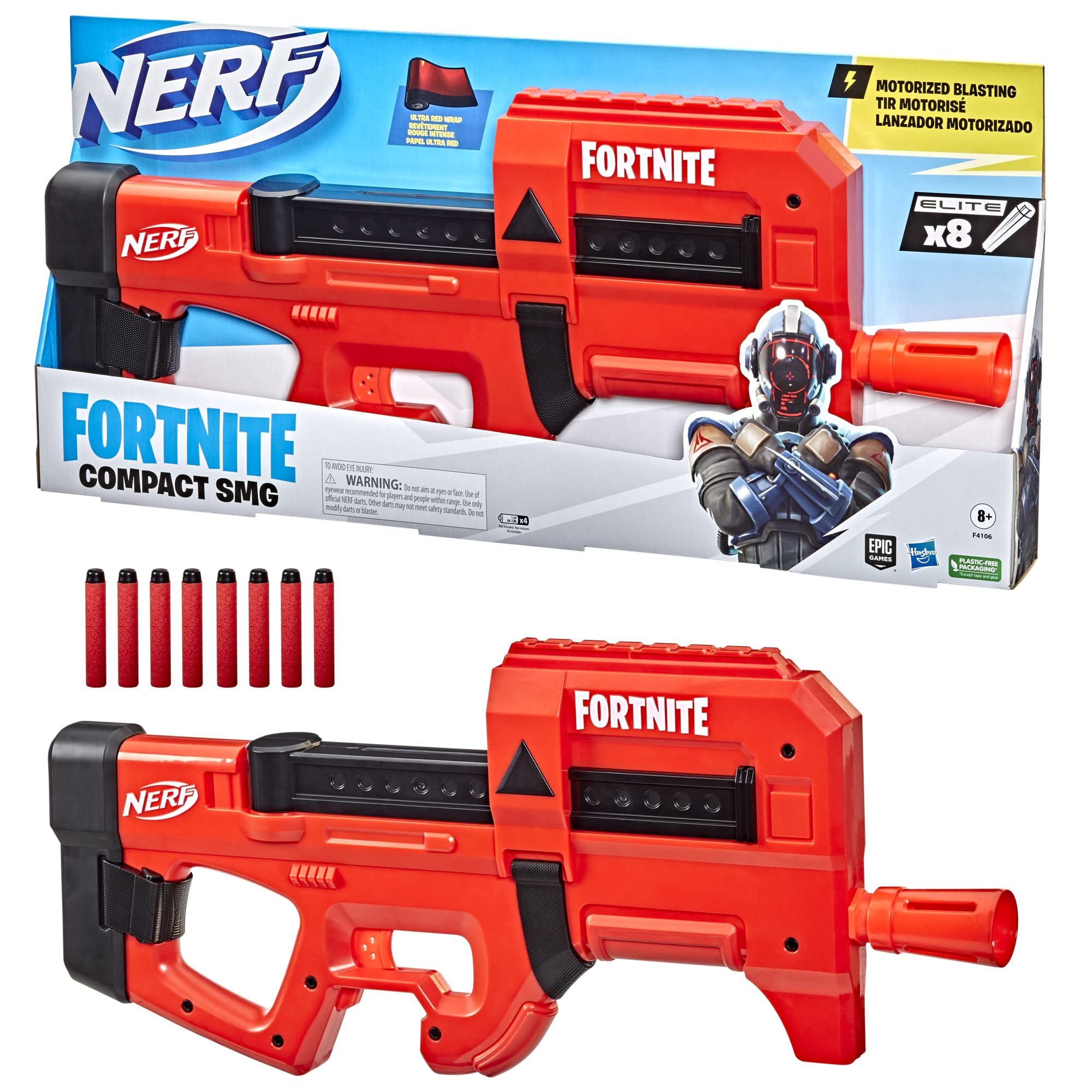 Mua Nerf Fortnite Compact SMG Electric Dart Blaster: Ultra Red Wrap ...