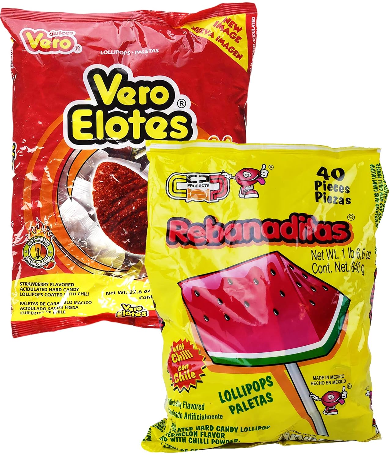 Amazon.com : Vero Elote Strawberry Flavored and Rebanaditas Watermelon ...