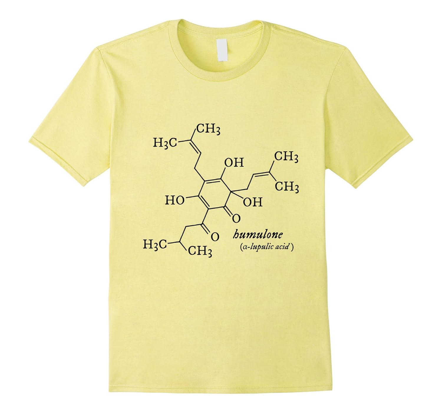 Humulone Molecule Geeky Beer Brewing Science T-shirt