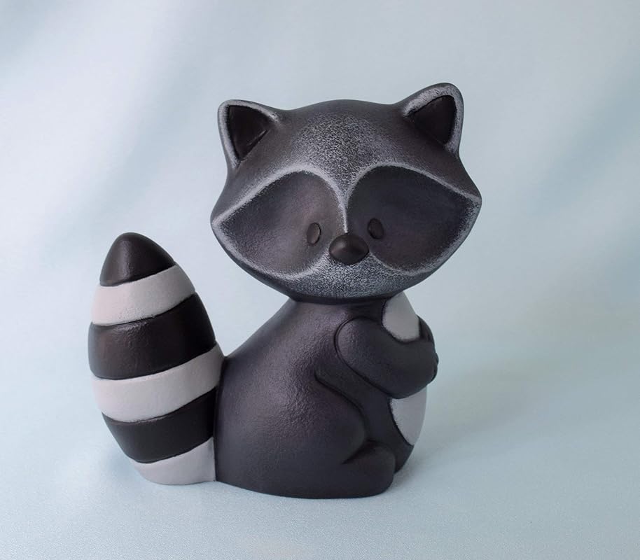 Amazon.com: Cute Ceramic Raccoon Figurine: Handmade
