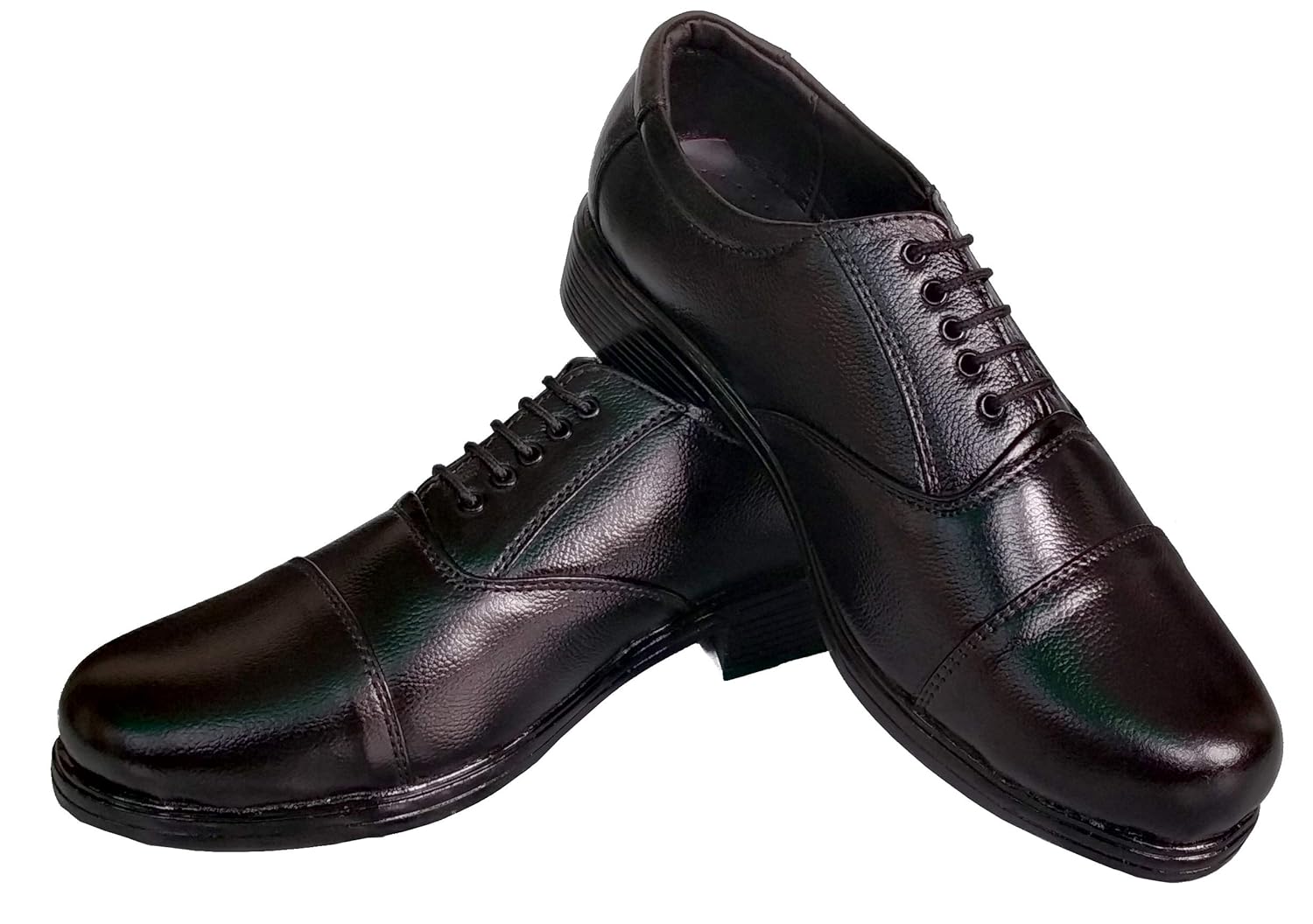 Buy Genuine Leather Formal Cap Toe Shoes for Office, Army, NCC, Police ...
