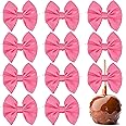 Amazon.com: AIMUDI Hot Pink Satin Ribbon Bows with Twist Ties for Treat ...