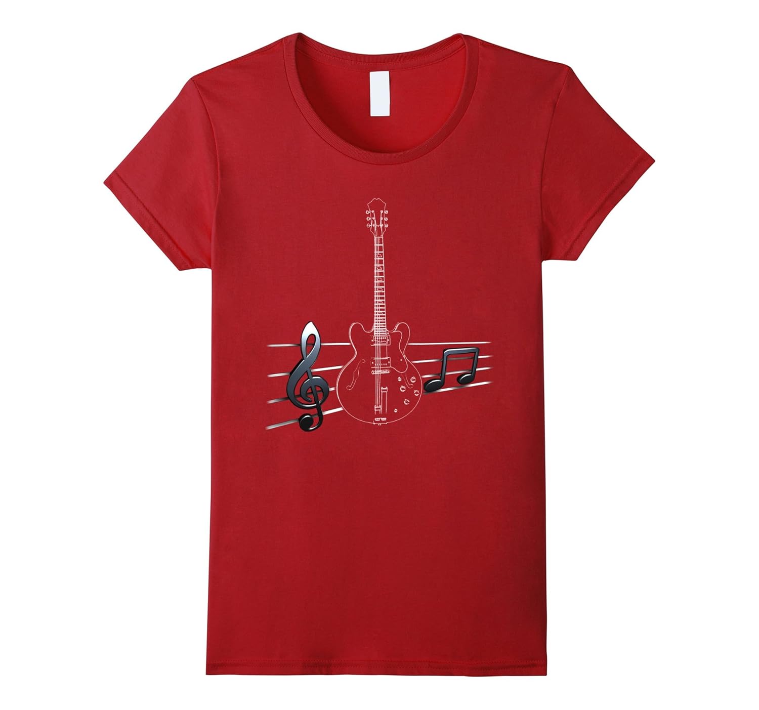 Guitar Music key Note T-shirt – Cool guitar tee for musician