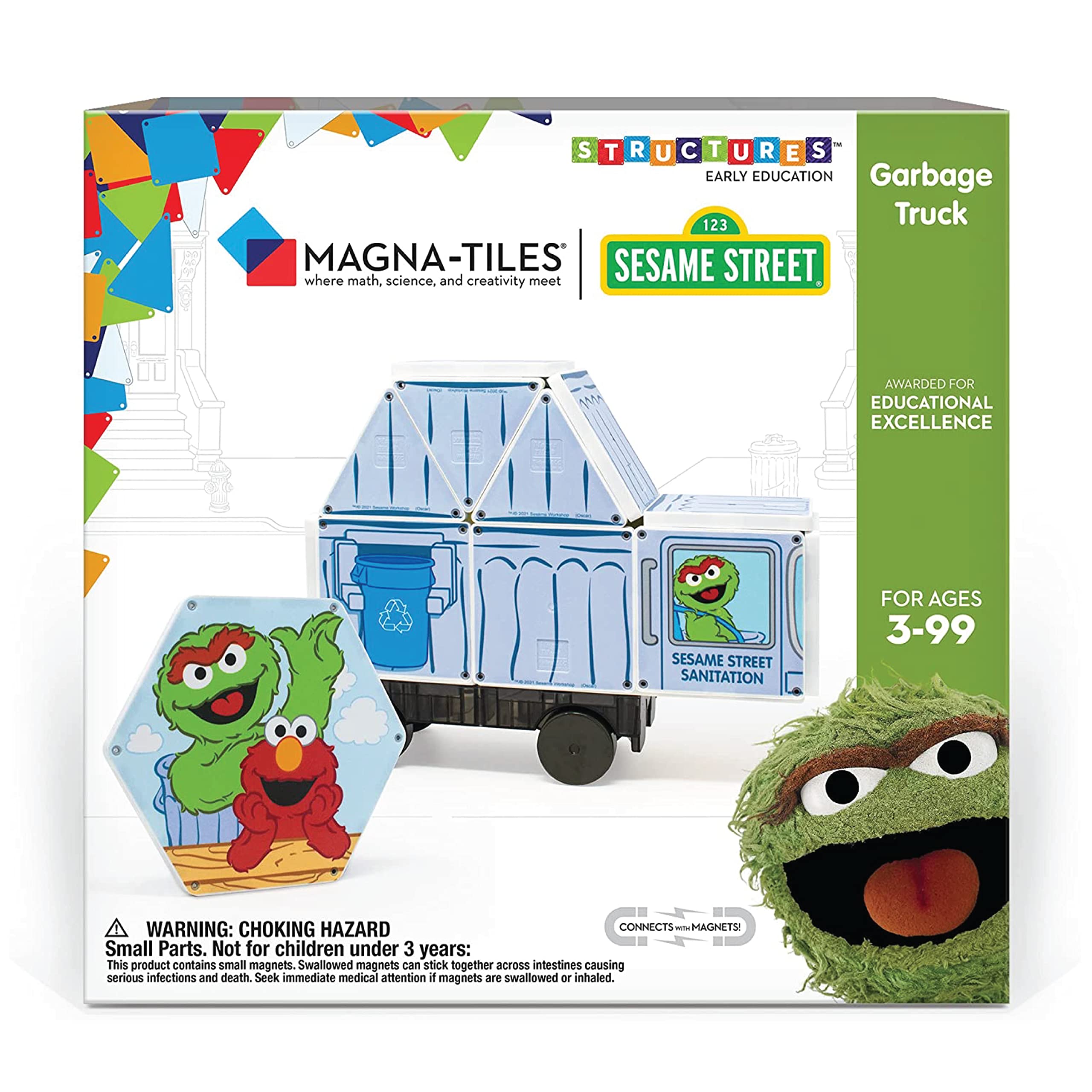 Mua CreateOn Magna-Tiles Garbage Truck Toy Magnetic Kids’ Building ...