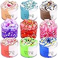Amazon.com: 9 Pack Slime Kit, with 3 Jelly Cube Crunchy Slime and 6 ...