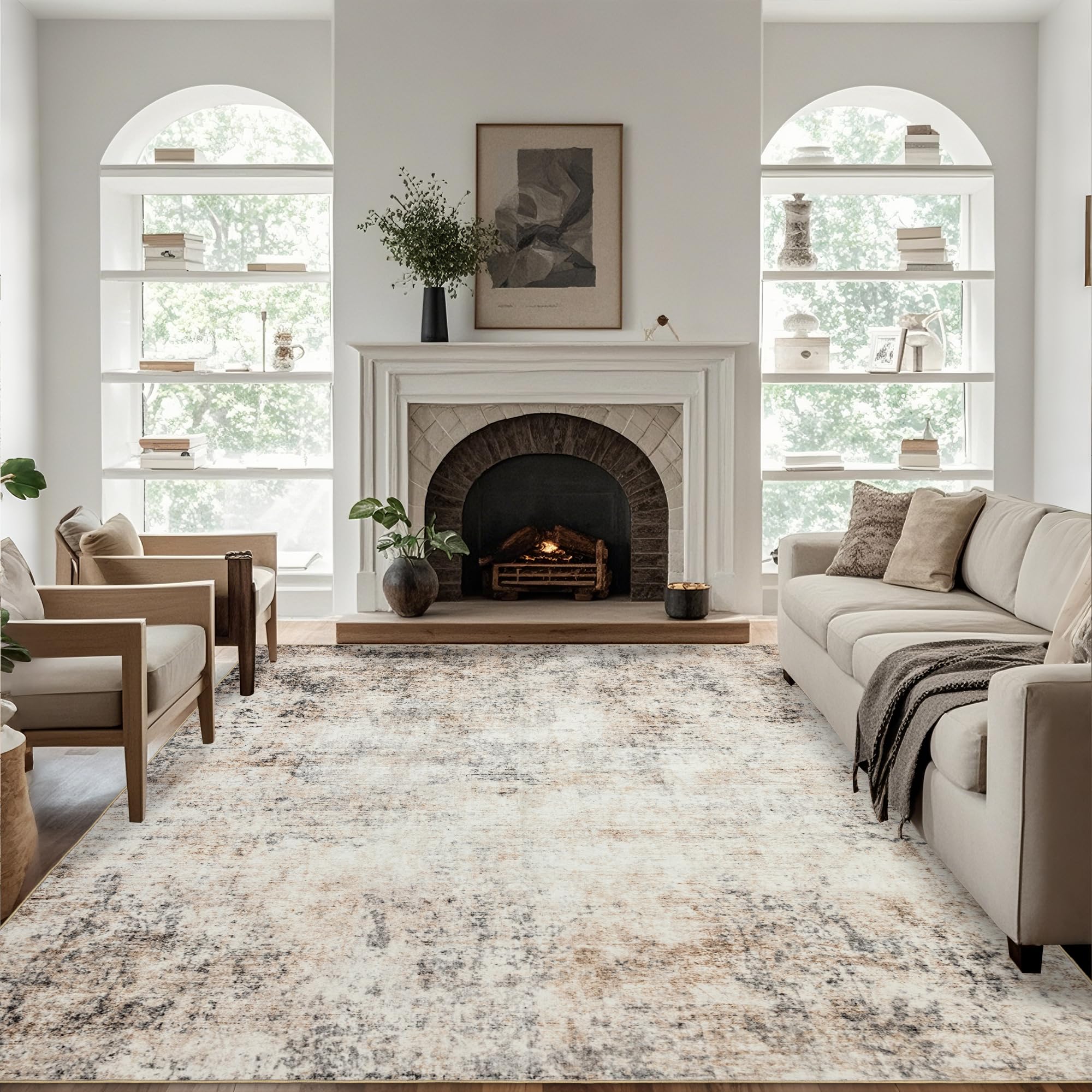 Ruicharm Area Rug 9x12 Washable: Machine Washable Rugs Carpet for ...