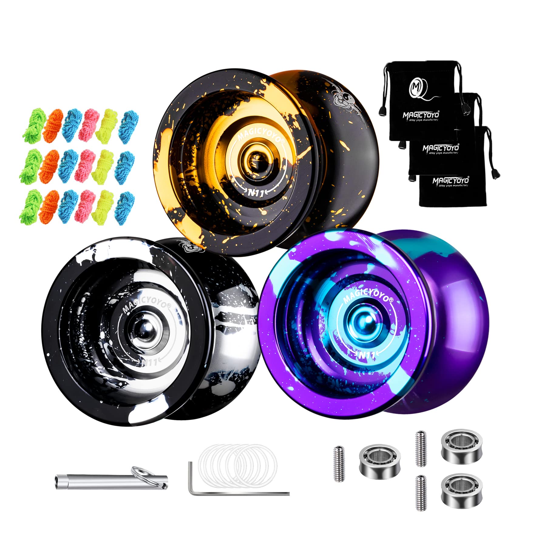 MAGICYOYO Pack of 3 Dual Purpose Yoyos- N11 Responsive& Unresponsive ...