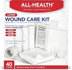 Amazon.com: All Health Wound Care Kit, 40 Items | for Small to Medium ...