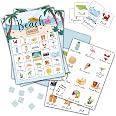 Amazon.com: Levitatinyear Beach Bingo Game, Tropical Summer Themed ...