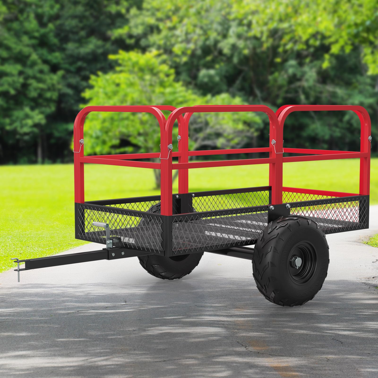 GarveeLife Garden Dump Cart, 1700 Lbs Heavy Duty Utility Trailer with ...
