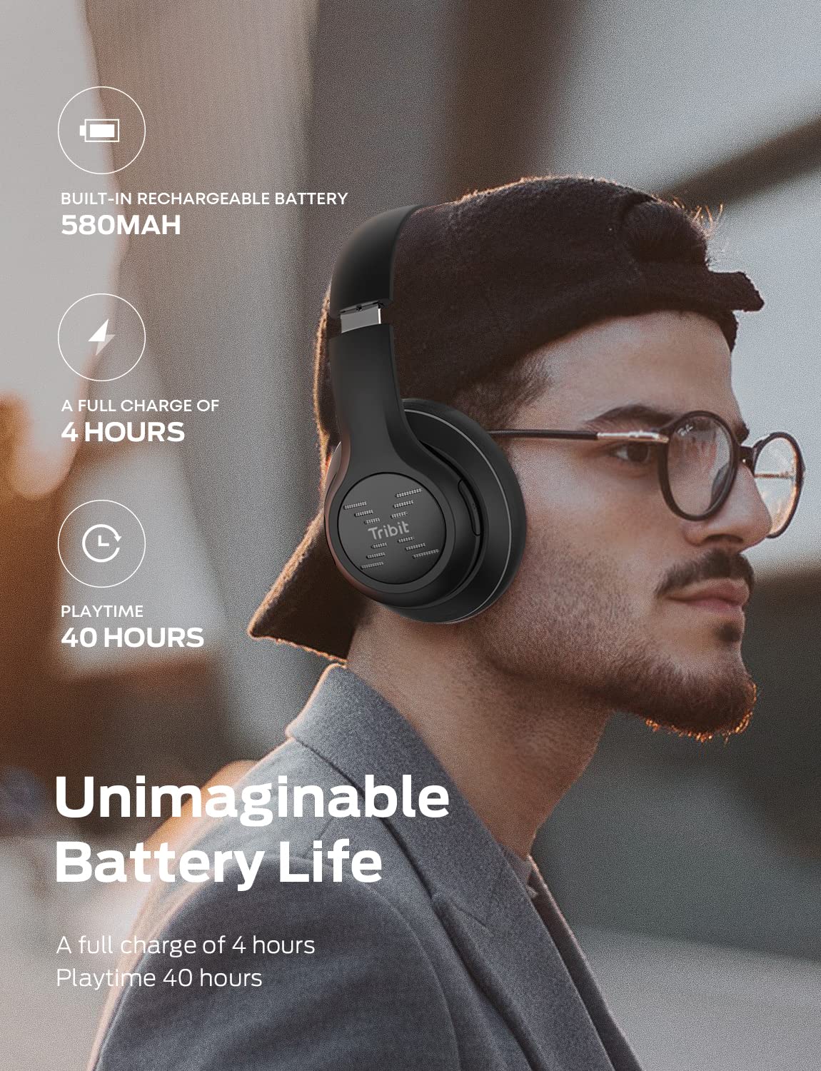 Mua Tribit XFree Tune Bluetooth Headphones Over Ear - Wireless ...