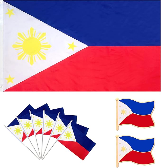 Amazon.com : Consummate Philippines Flag 3x5-12 Pack Filipino ...